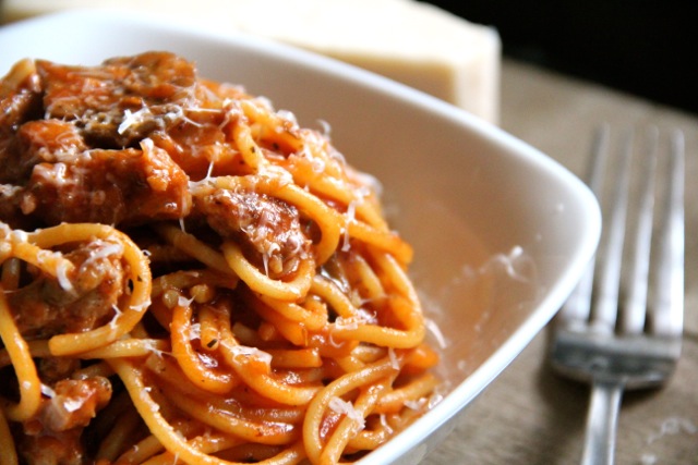 One Pot Spaghetti with Mushrooms