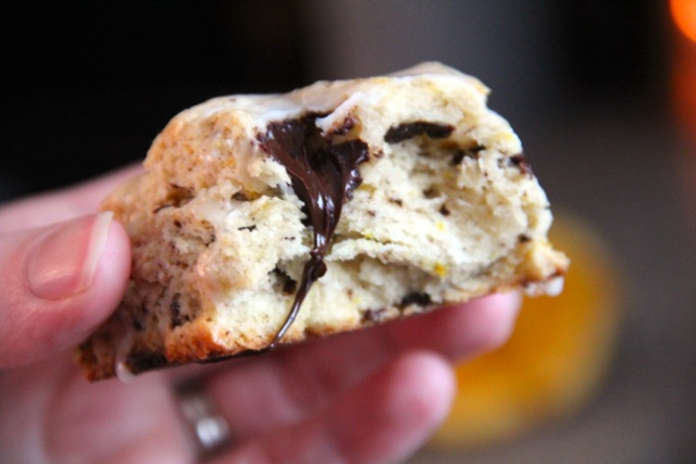 Dark Chocolate Orange Scones
