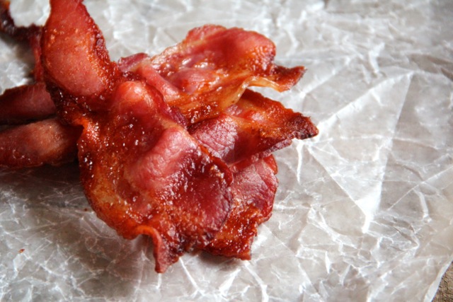 4. Look in awe at how evenly cooked and crisp they are. Consume with ...